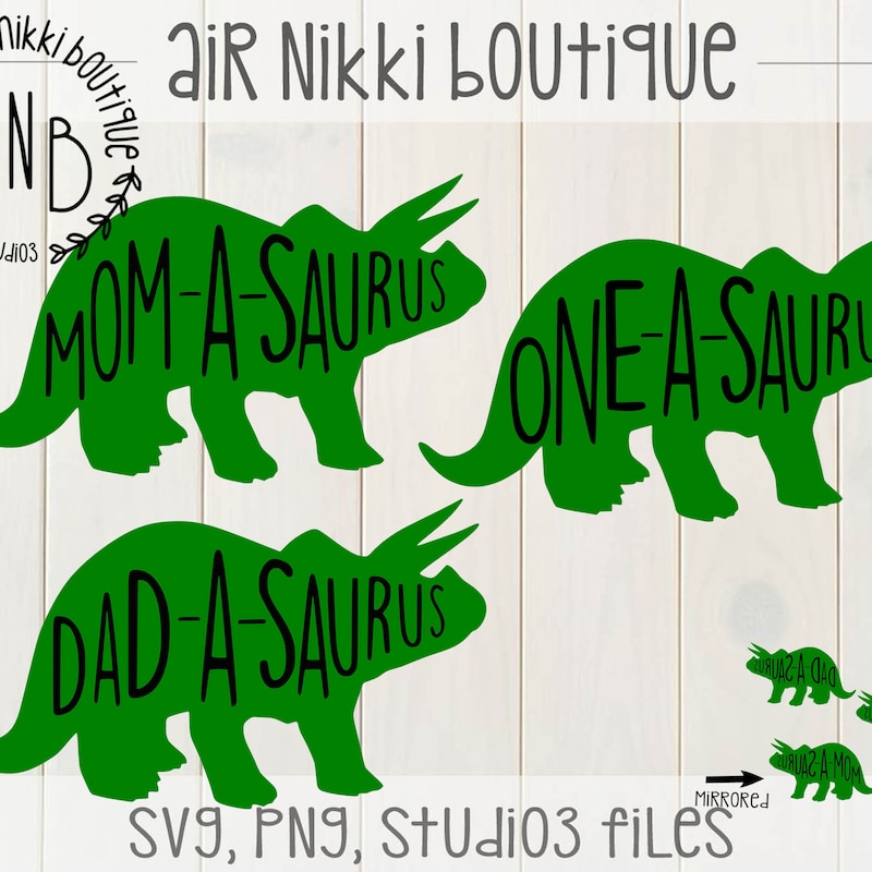 Family Saurus Svg - Etsy