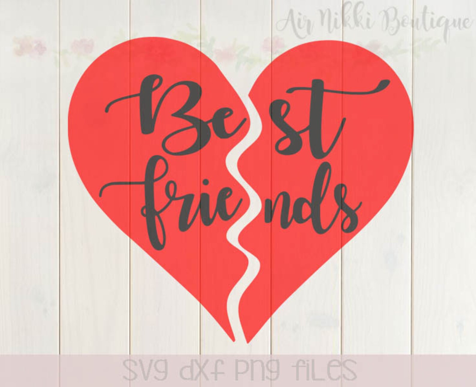 Best Friends Heart valentine's day love friendship | Etsy