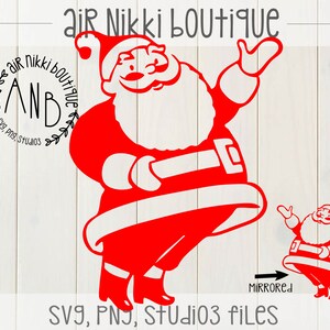 Waving Santa SVG, PNG, DXF, Studio 3 Files, Instant Download - Etsy