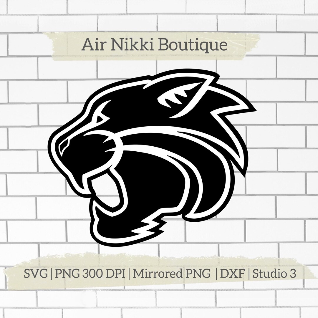 Wildcat Cat SVG PNG DXF Mirrored Png Studio 3 Files Instant Download ...