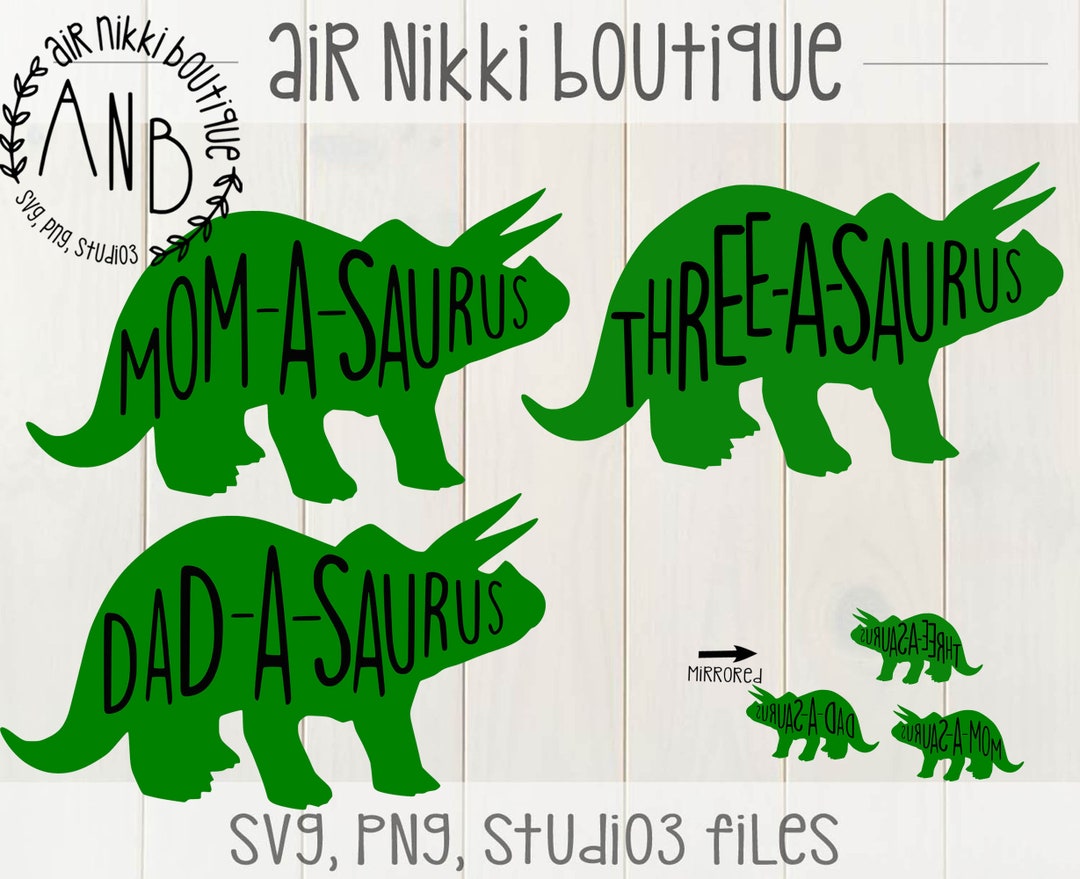 Three-a-saurus, Mom-a-saurus, Dad-a-saurus, Pack, Third Birthday ...