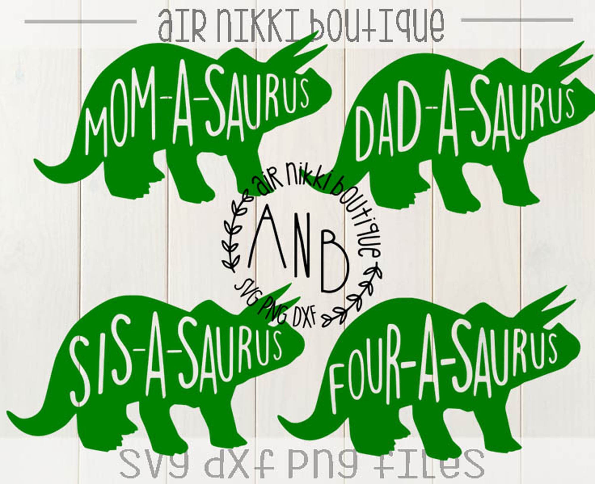 Four-a-saurus Mom-a-saurus Dad-a-saurus Sis-a-saurus 4th | Etsy