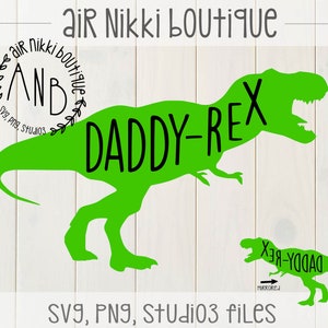 Daddy-rex SVG, T-rex Dinosaur Birthday, Birthday Shirt, PNG, Studio 3 ...