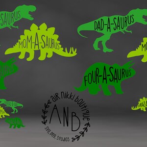 Mom-a-saurus, Dad-a-saurus, Four-a-saurus, Dino Pack, Birthday Dinosaur ...