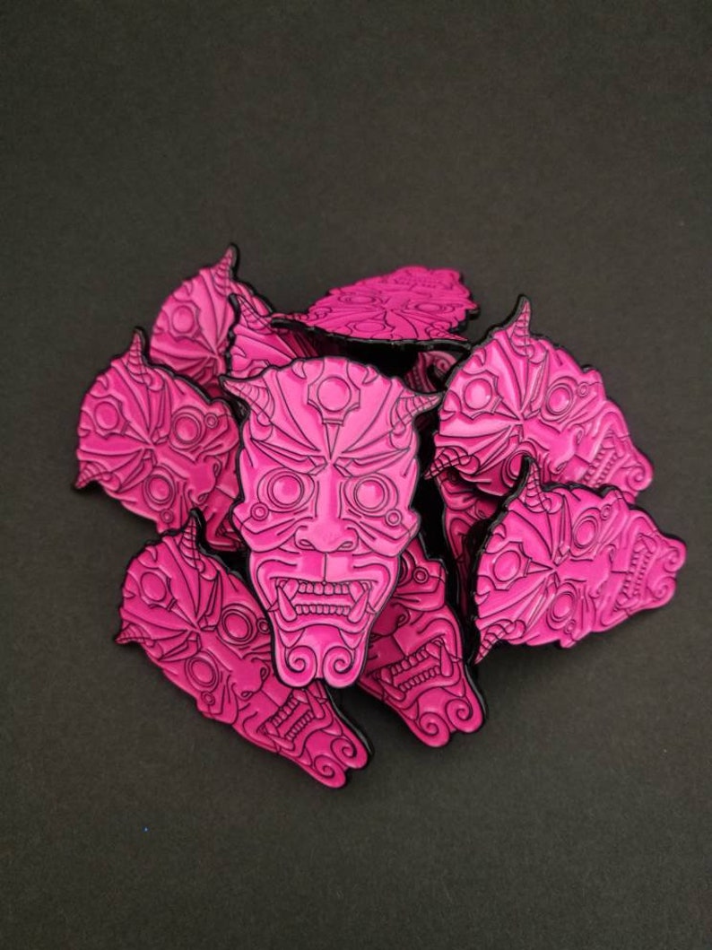 Cyberpunk, Cyber Samurai Enamel Pin, Four Colours to Choose From; Pink ...