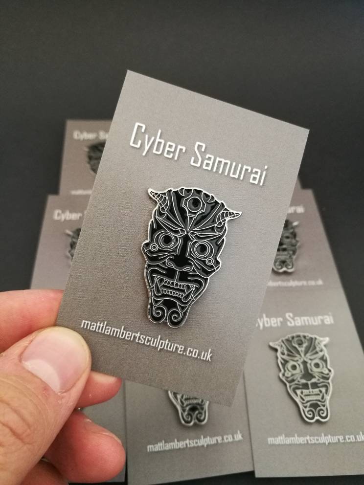 Cyberpunk, Cyber Samurai Enamel Pin, Four Colours to Choose From; Pink ...