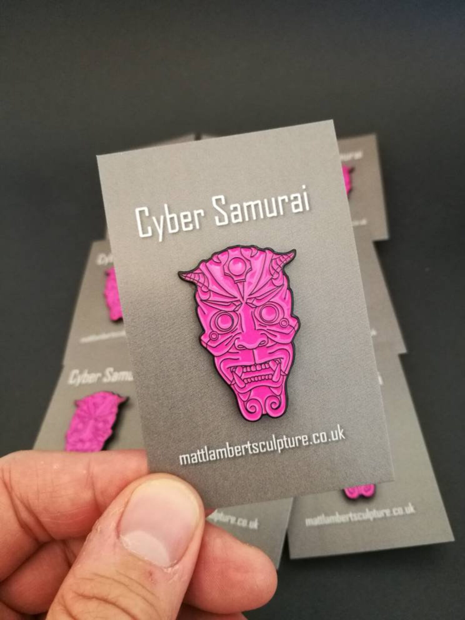 Cyberpunk, Cyber Samurai Enamel Pin, Four Colours to Choose From; Pink ...