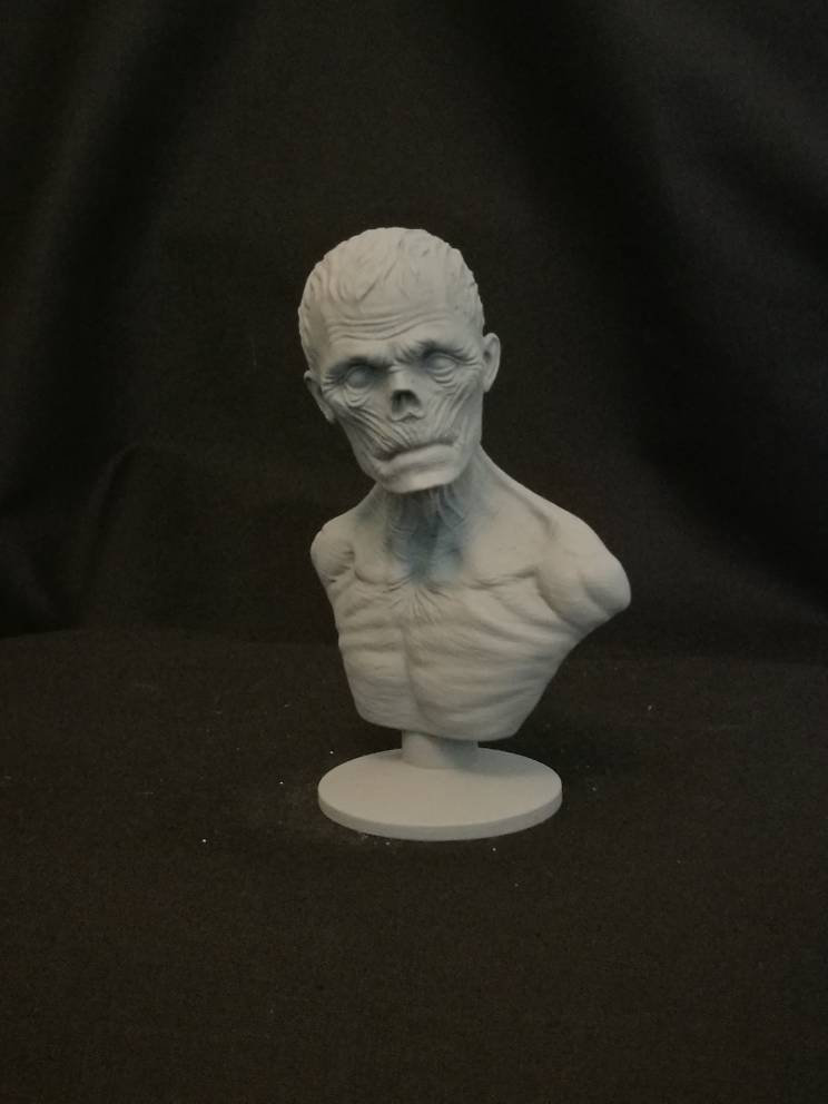Zombie Apocalypse Sculpture Character Bust. Infected Undead Resin Cast ...