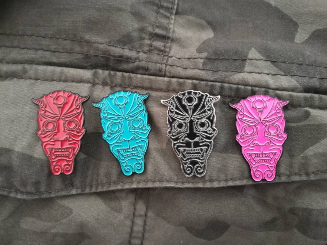 Cyberpunk, Cyber Samurai Enamel Pin, Four Colours to Choose From; Pink ...