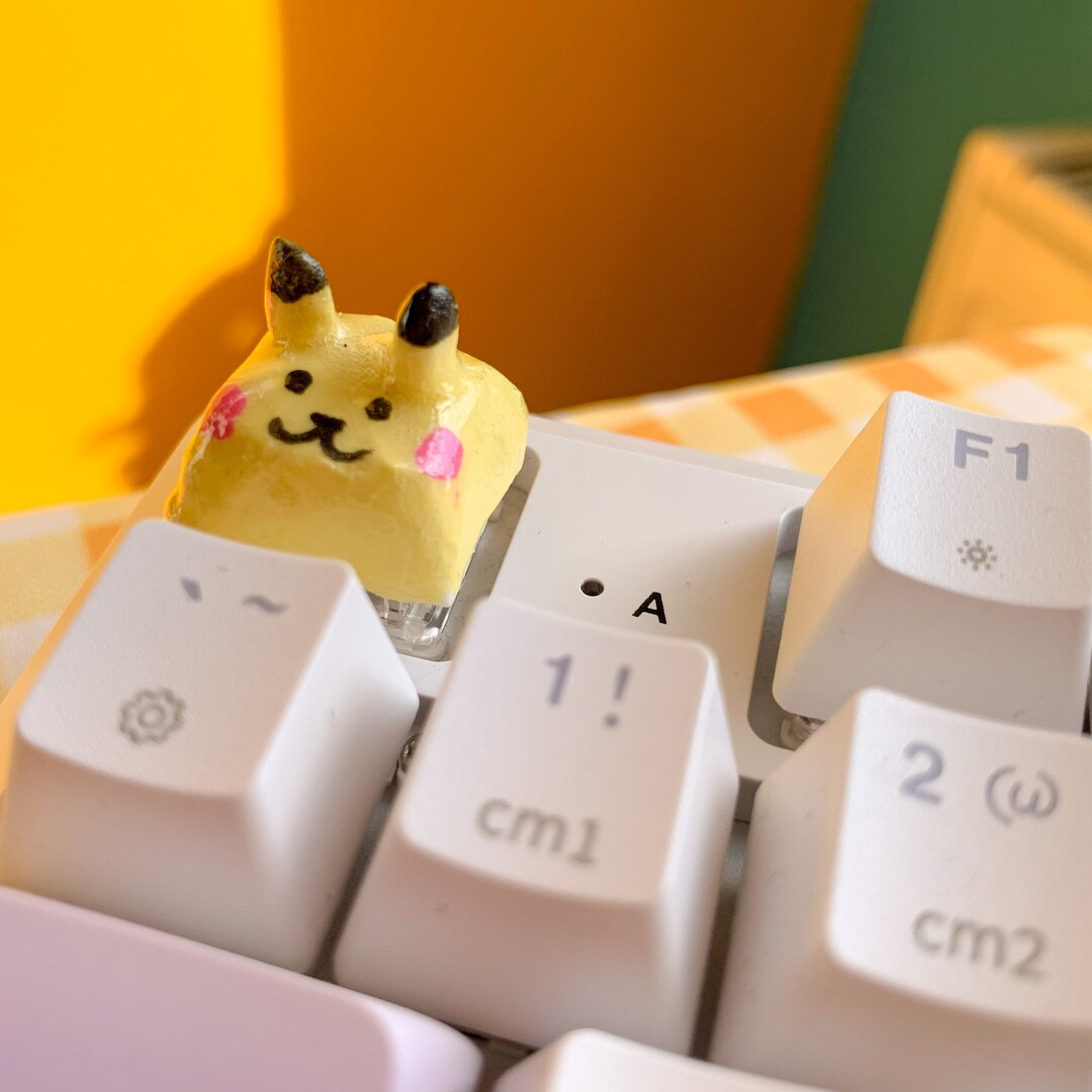 Electric Mouse Artisan Clay Keycap, Cozy Gamer Gift, Gaming Stocking ...