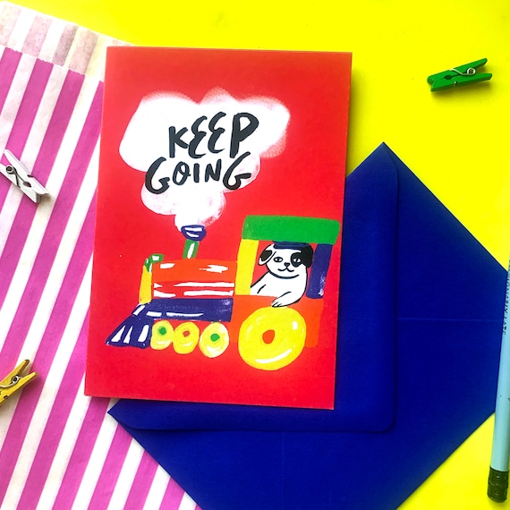 Keep Going Motivational A6 Recycled Greeting Card | Etsy