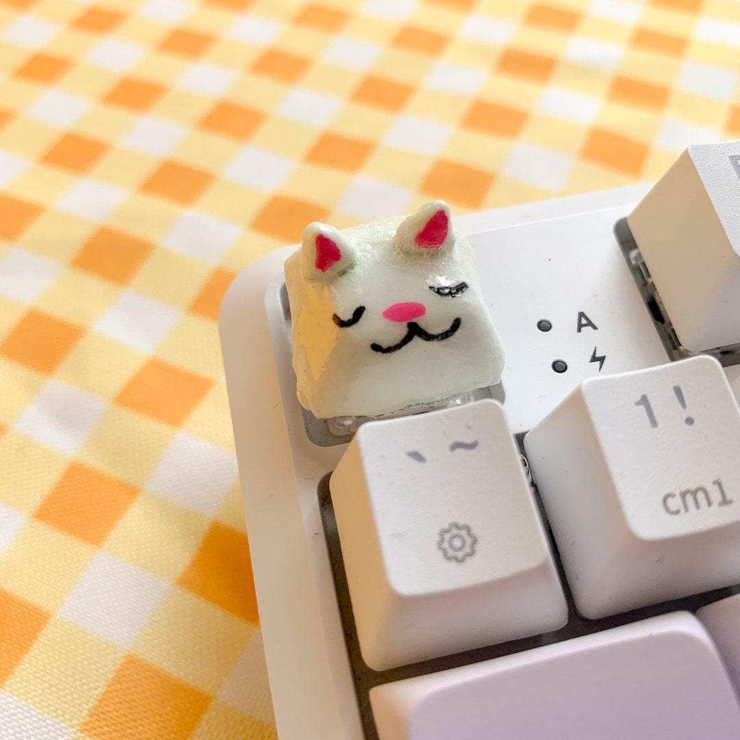 Mochi the Cat Artisan Clay Keycap - Etsy