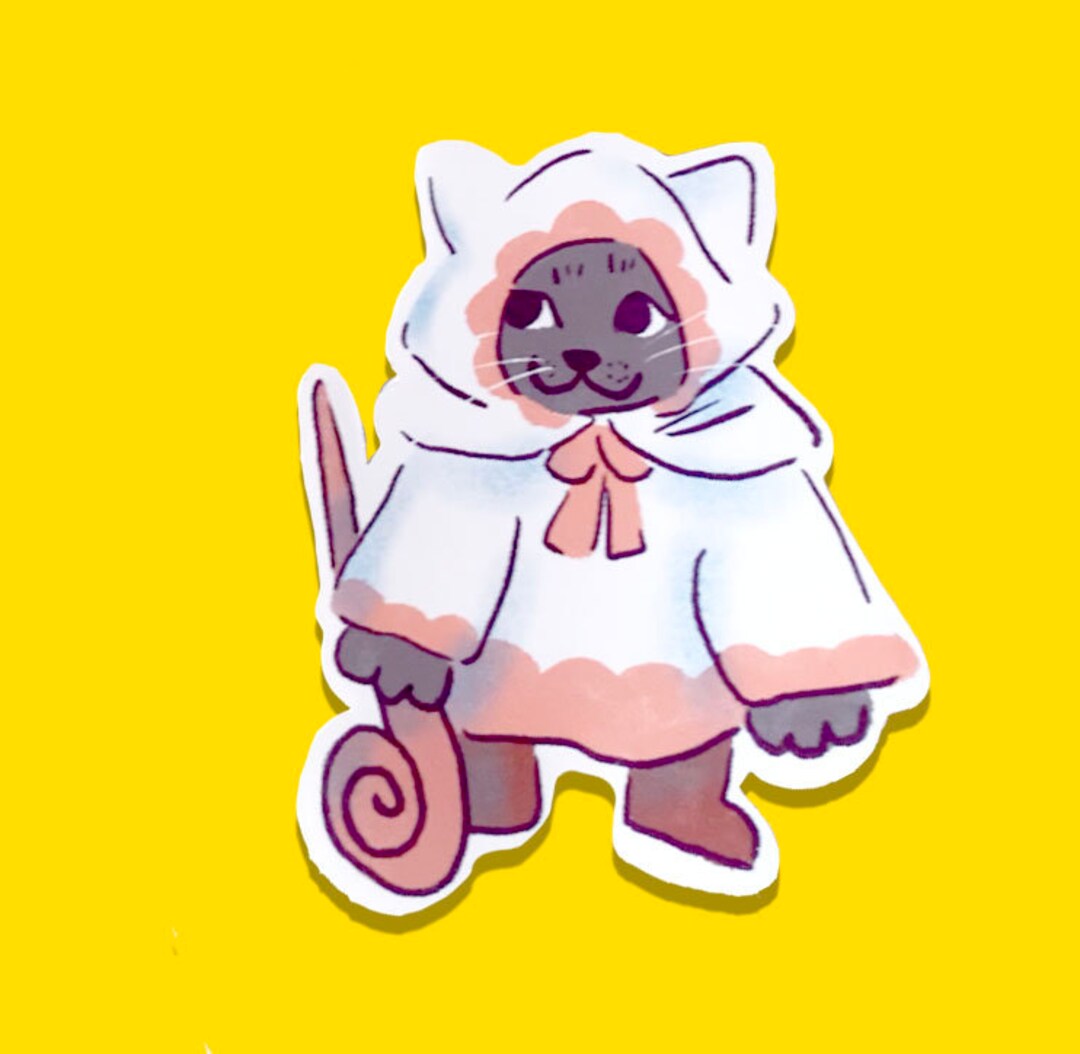 Light Mage Kitty Matt Sticker, RPG, Dnd, Fantasy, Gaming, Magic Cat ...