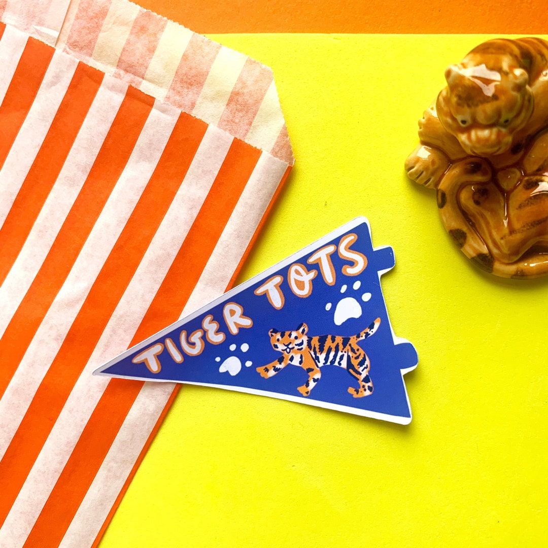 Tiger Tots Pennant Sticker - Etsy
