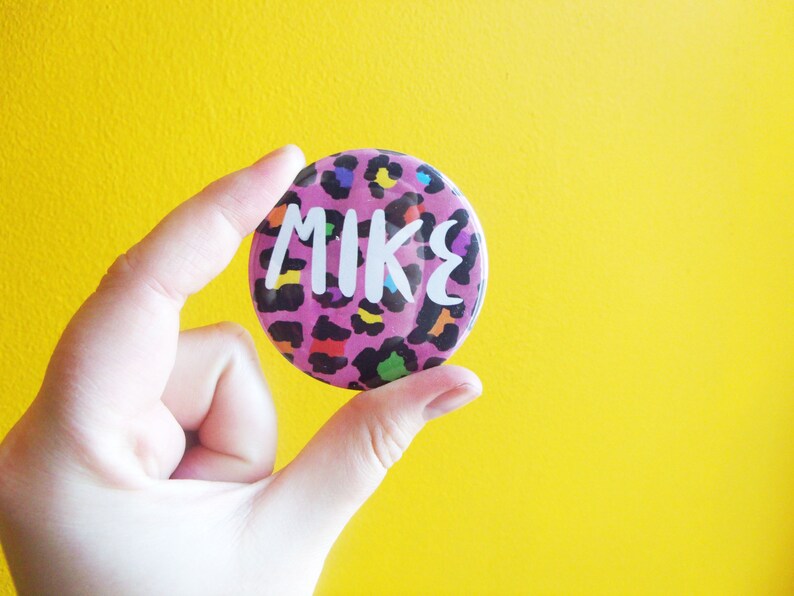 Personalised Custom Name Button Badge - Etsy