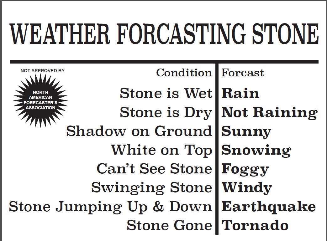 Weather Rock weather forecasting stone FREE SHIPPING | Etsy