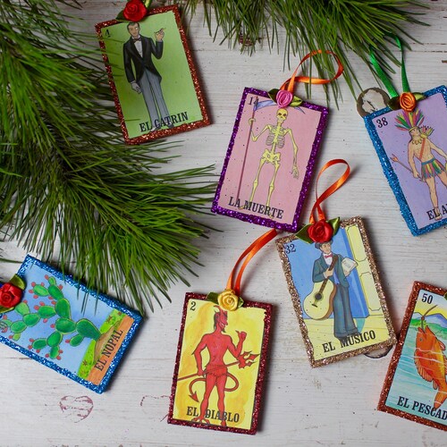 Loteria Christmas Ornaments// Fiesta Christmas //mexican - Etsy