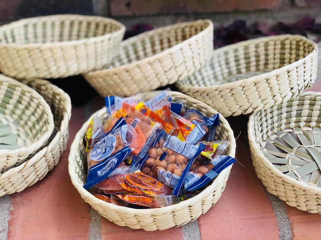 Mexican Tortilla Basket-candy Tray for Fiesta Party (set of 6) Nacho ...