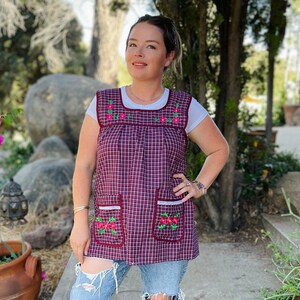 La Chacha Apron Traditional Hand Embroidered With Pocket Food Fiesta ...