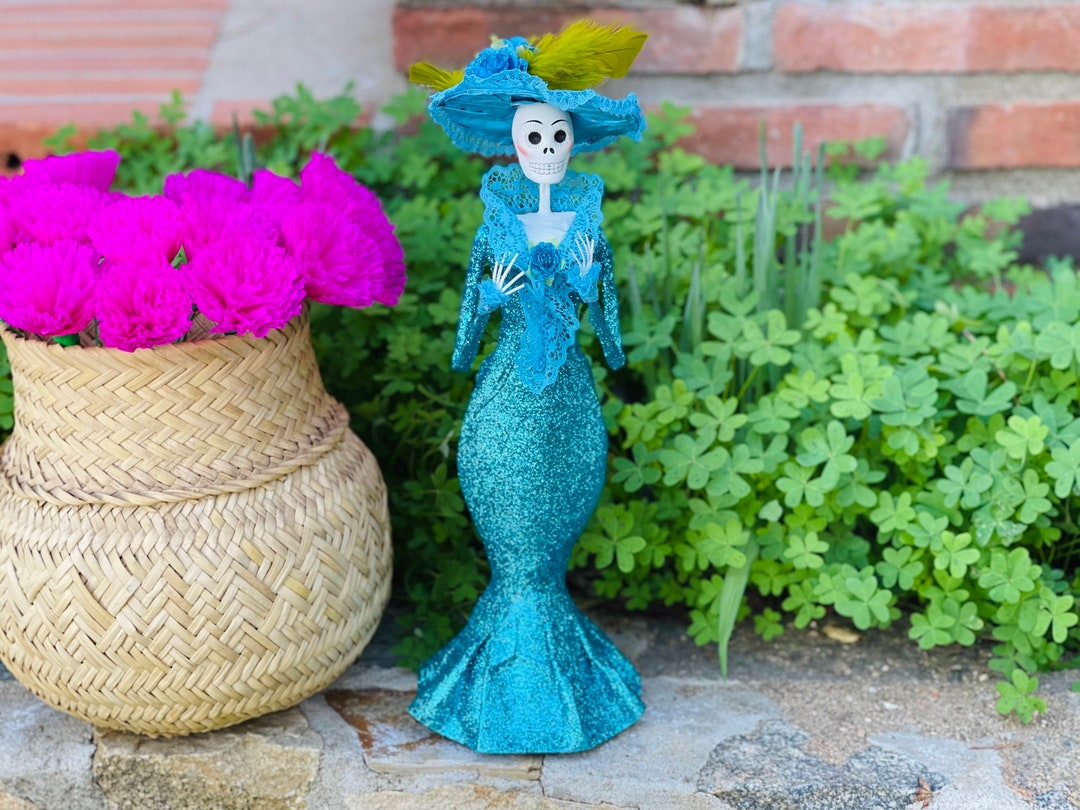 16 Inch Large Handmade Paper Mache Catrina Party Decor Wedding-photo ...