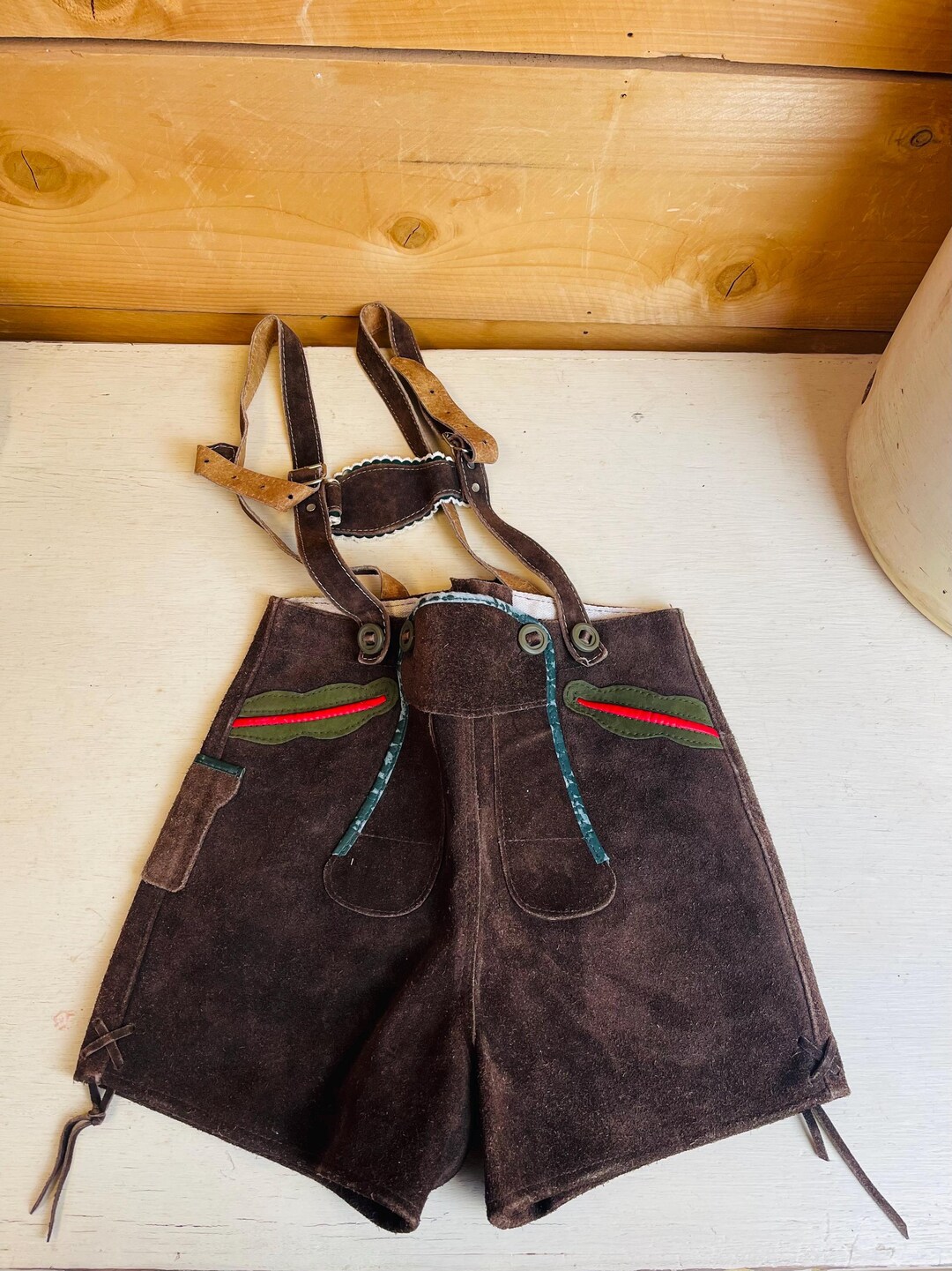 Vintage German Leather Shorts Lederhosen Trachten Toddler Boys 4 to 5 ...