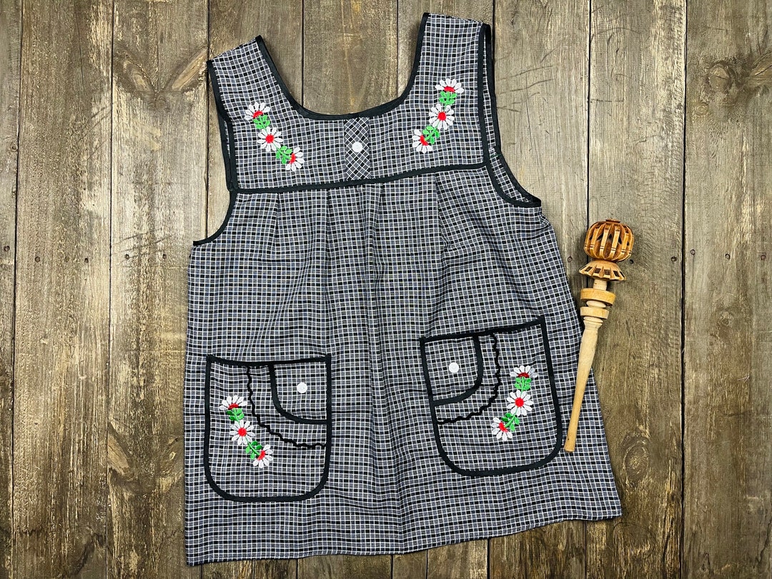 La Chacha Apron Traditional Hand Embroidered With Pocket Food Fiesta ...
