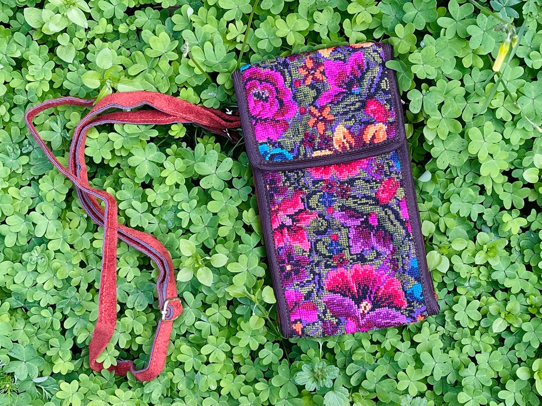 Repurposed Mexican Embroidered Cell Phone Clutch-colorful Wallet-hippie ...