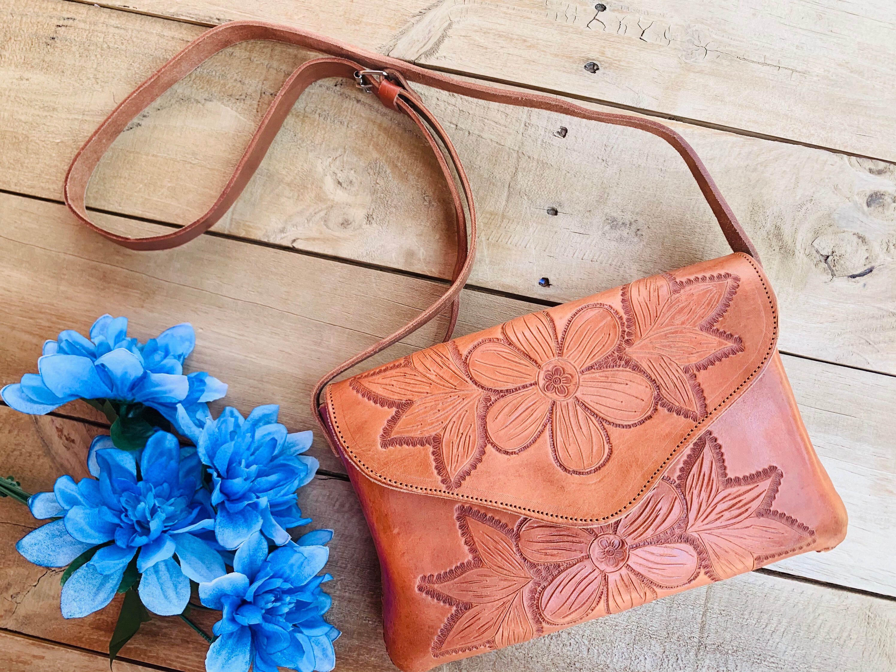 Handmade Genuine Leather Bag Purse Round Crossbody Hand - Etsy