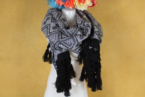 Mexican Scarf ( Rebozo)- Frida Kahlo- Poncho- Winter-… - Gem