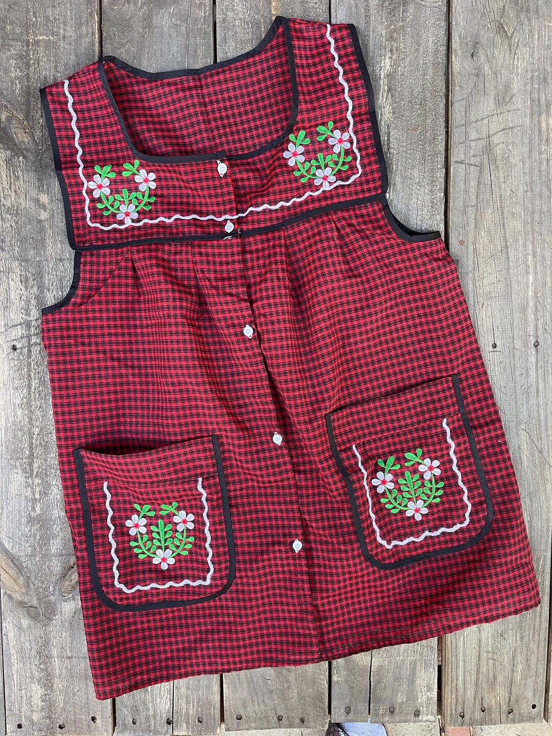 La Chacha Apron Traditional Hand Embroidered With Pocket Food Fiesta ...