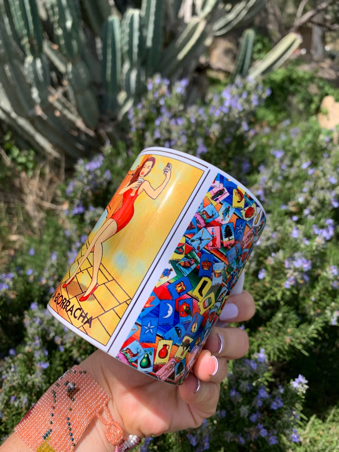 La Borracha Coffee Cup Loteria Handmade Mexican Mug Fiesta - Etsy