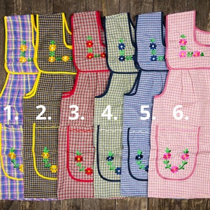 La Chacha Apron Traditional Hand Embroidered With Pocket Food Fiesta ...