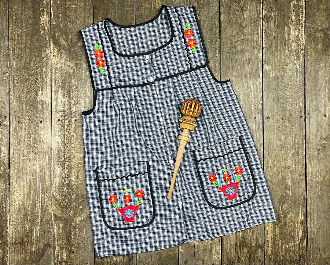 La Chacha Apron Traditional Hand Embroidered With Pocket Food Fiesta ...