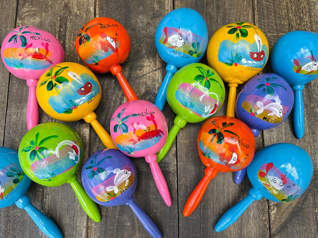 Mexican Maracas for Fiestas Weddings Party Favor Assorted Colors ...