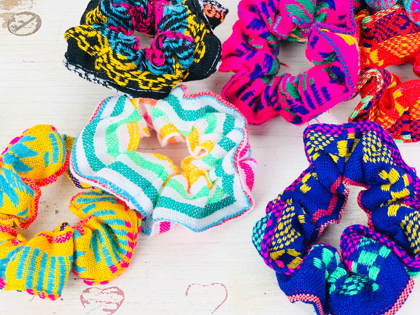 Hair Scrunchies Mexican Folk - Etsy