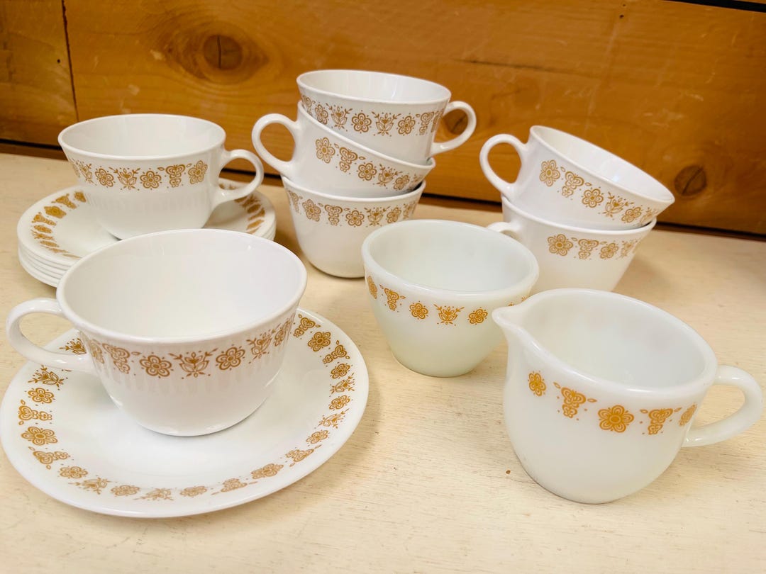 Corelle by Corning Tea Cup and Saucer Milk and Sugar Livingware - Etsy