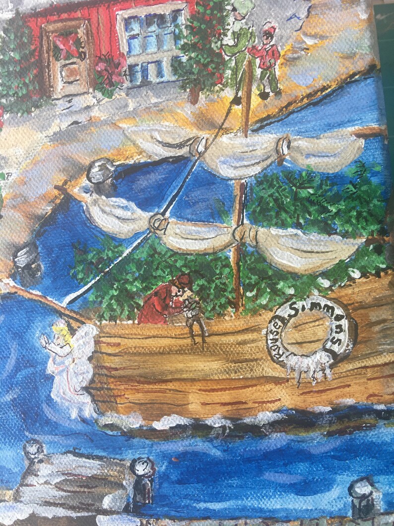 The Rouse Simmons Christmas Tree Ship Captained by Captain Schuenemann Original Design by Artist ...