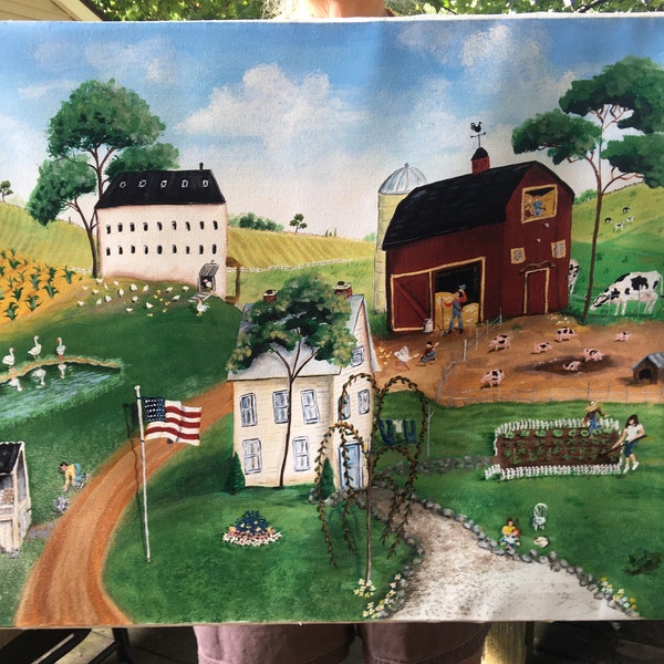 Farm Folk Art - Etsy