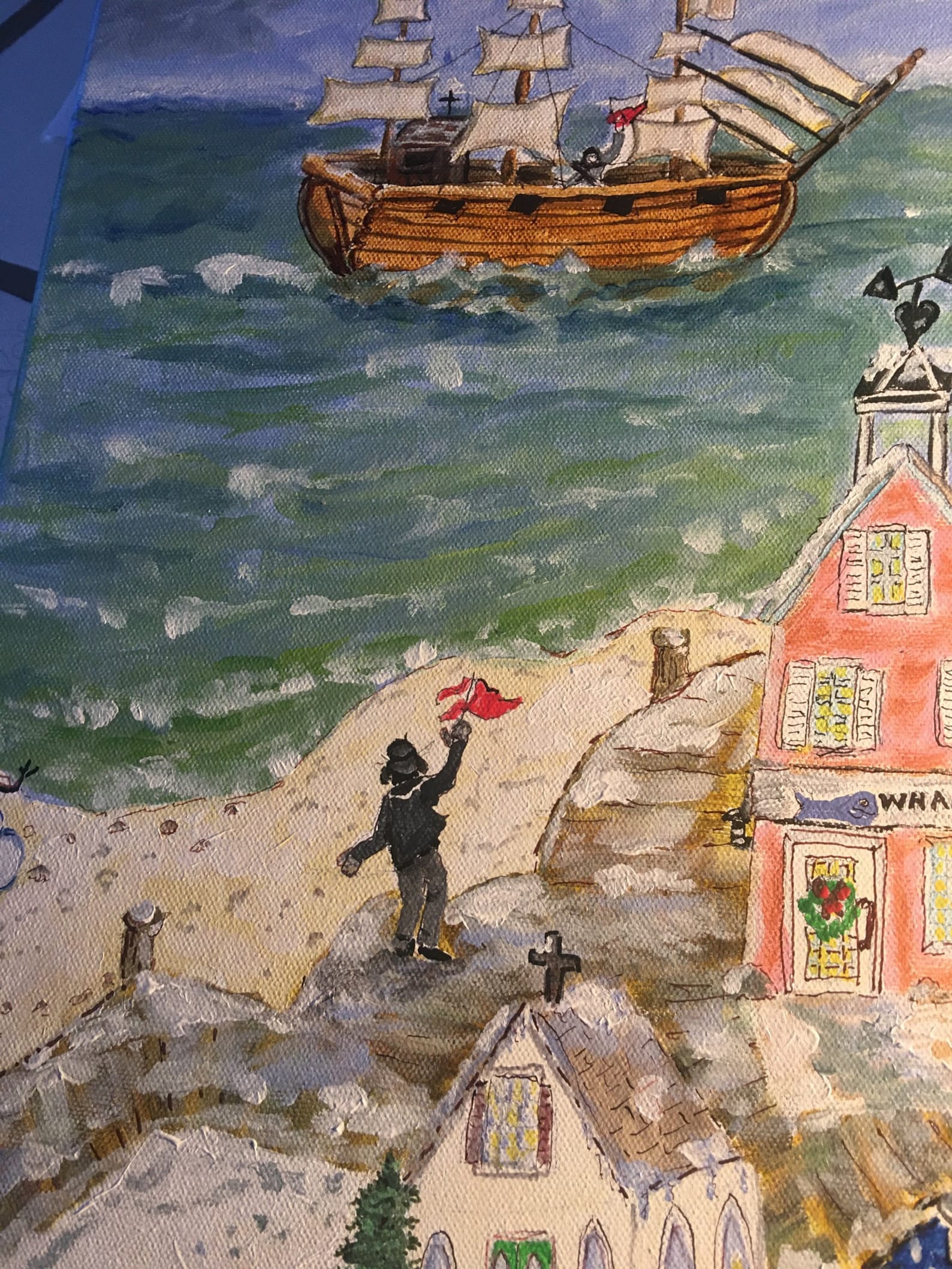 The Rouse Simmons Christmas Tree Ship Captained by Captain Schuenemann Original Design by Artist ...