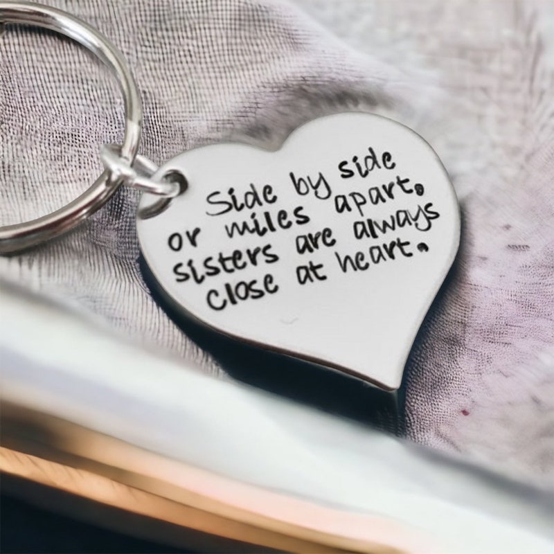 Sister Keychain - Etsy