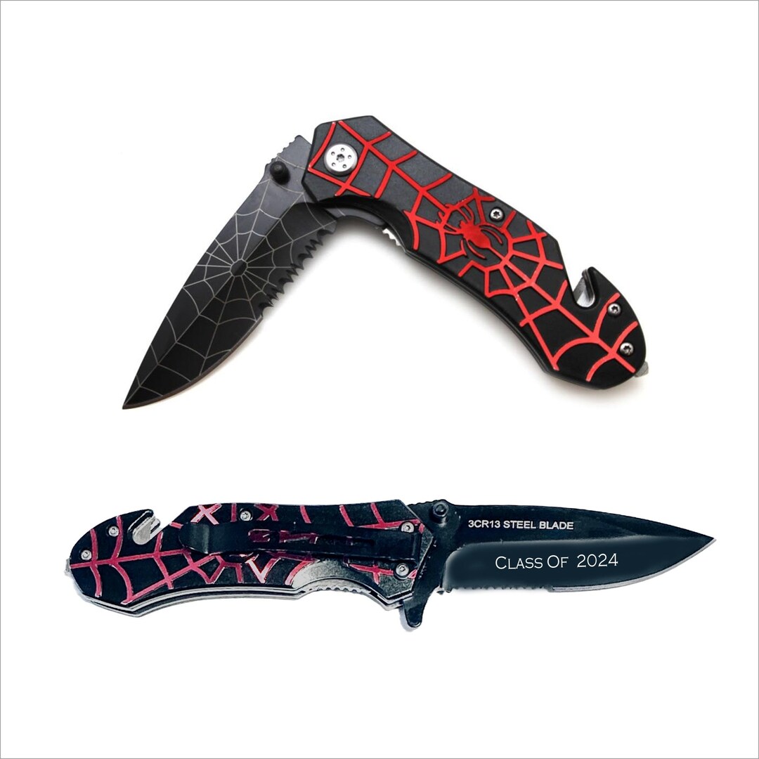 Personalized Spider Man Pocket Knife Spider-man Knife With Seatbelt ...