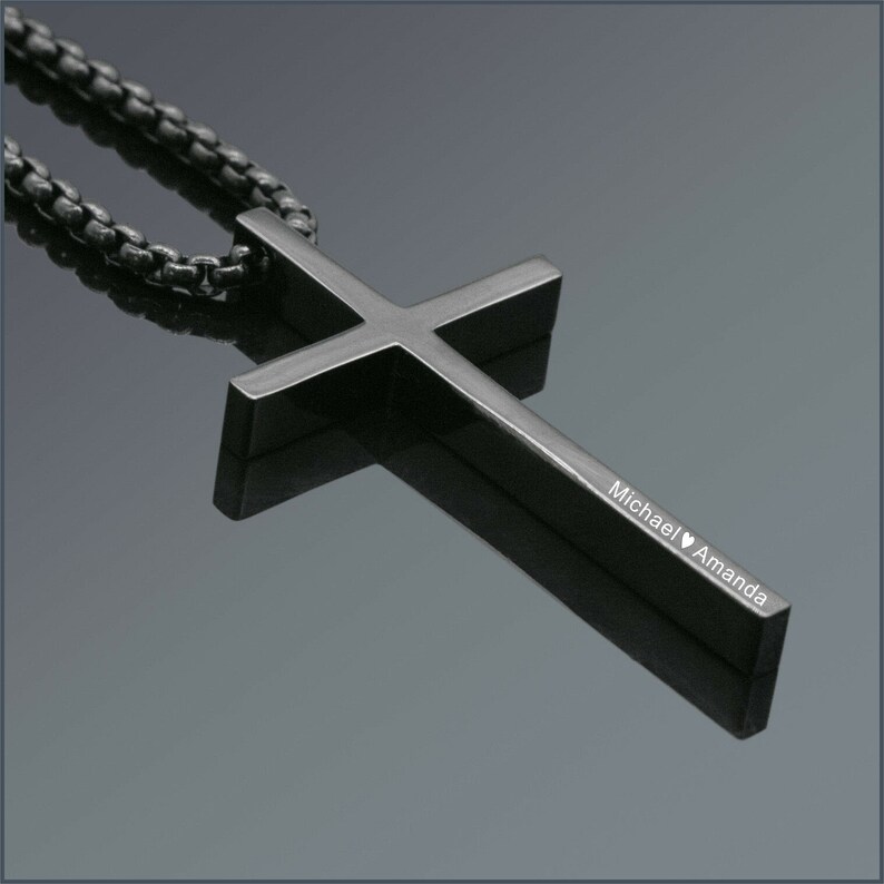Personalized Stainless Steel Men Fashion Jewelry Cross - Etsy