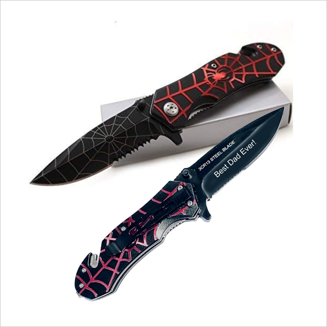 Personalized Spider Man Pocket Knife Spider-man Knife With Seatbelt ...