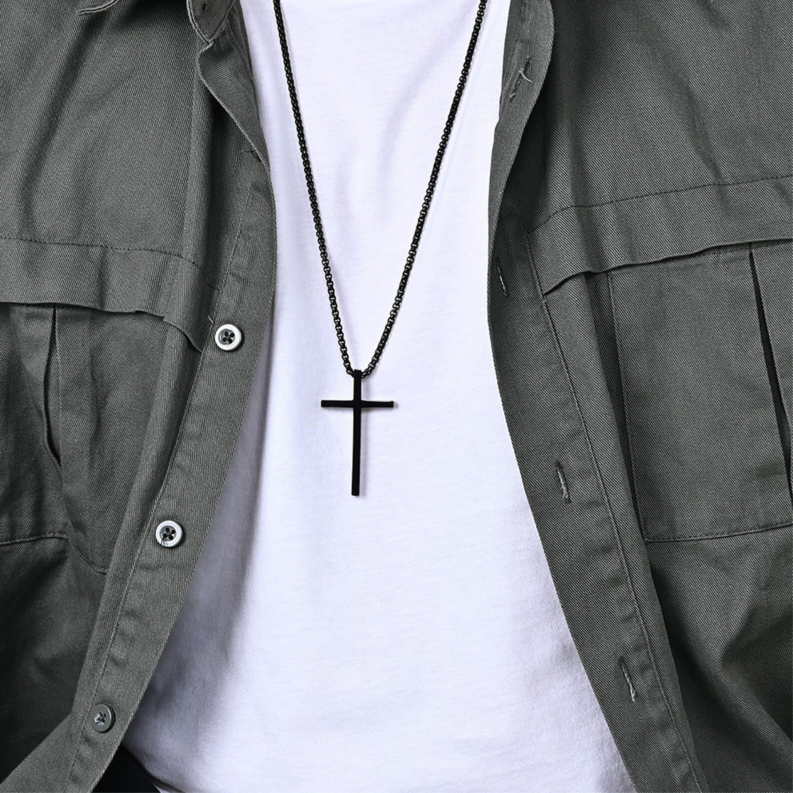 Personalized Stainless Steel Men Fashion Jewelry Cross Necklace ...