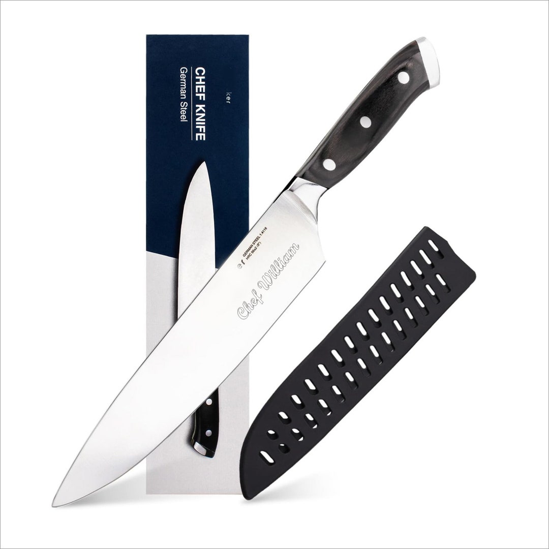 CHEFS KNIFE & BUTCHER Cleaver - Personalized Custom Engraved Kitchen ...