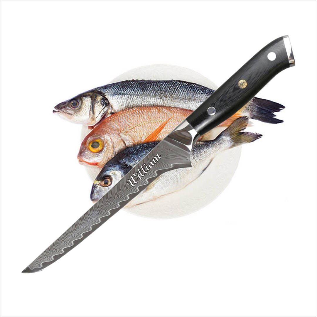 Personalized CHEF KNIVE Custom Engraved Kitchen Knife, Fillet Knife ...