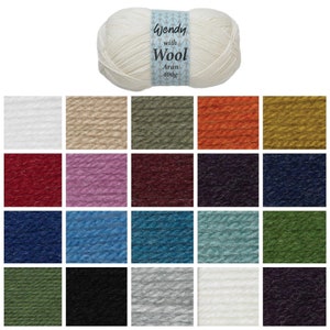 Wendy With Wool Aran 400g Yarn Knitting Crochet Craft Premium Acrylic ...