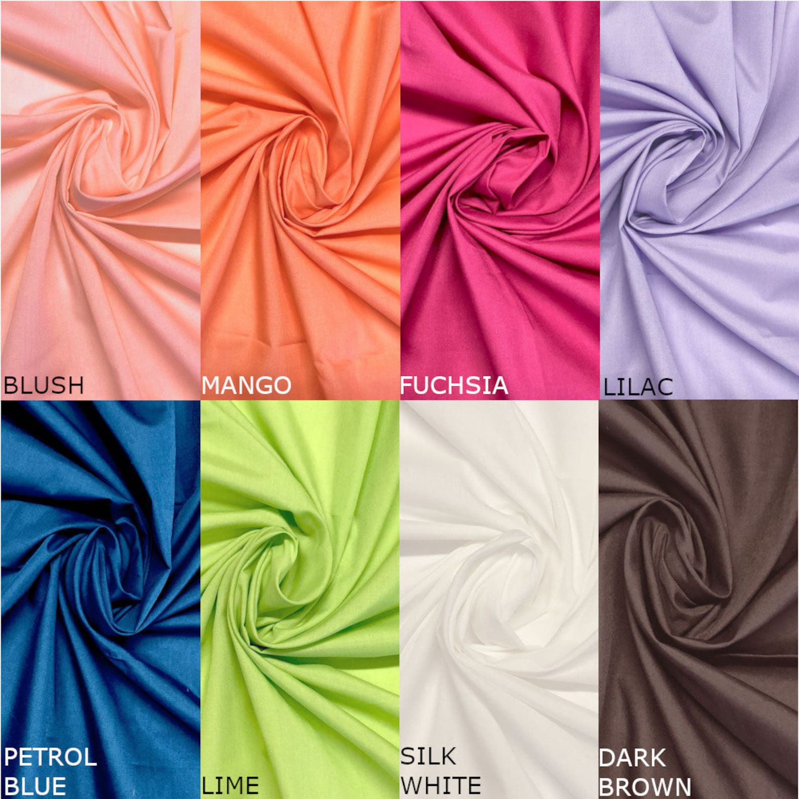 Plain Coloured Polycotton Fabric Poly Cotton Dress Craft - Etsy UK