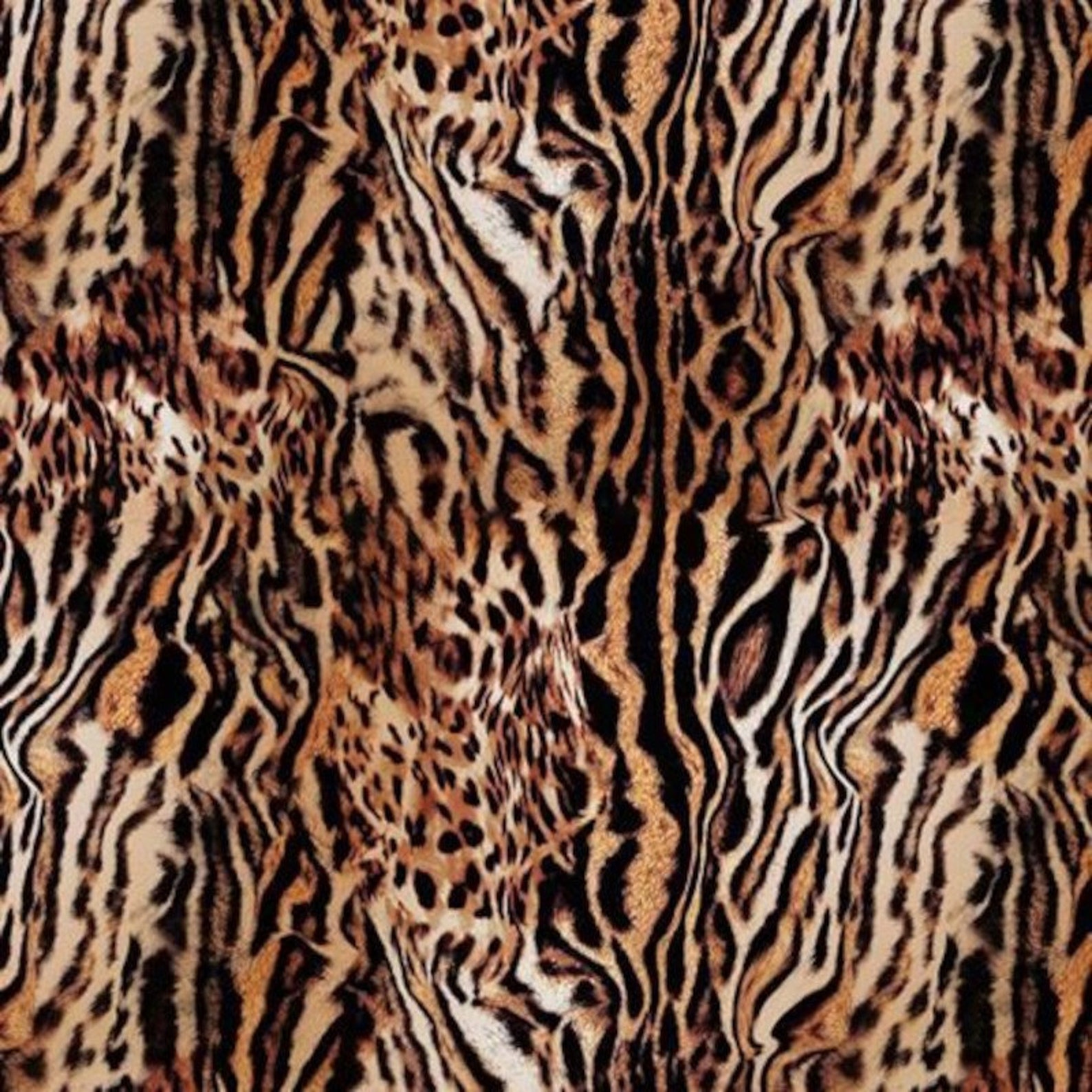 100% Cotton Digital Fabric Tiger Animal Skin Look 140cm Wide - Etsy