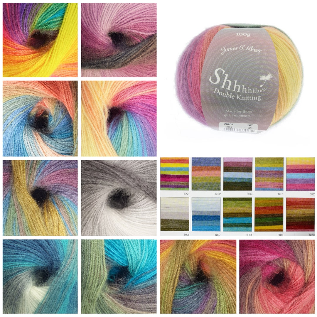 James C Brett Shhh DK Yarn 100g Knit Wool Craft 80 Acrylic 20 Wool ...